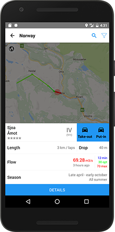 whitewater.guide - mobile app for kayakers