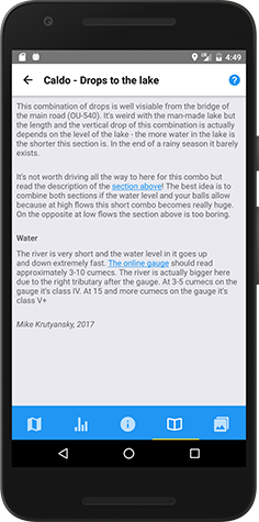 whitewater.guide - mobile app for kayakers